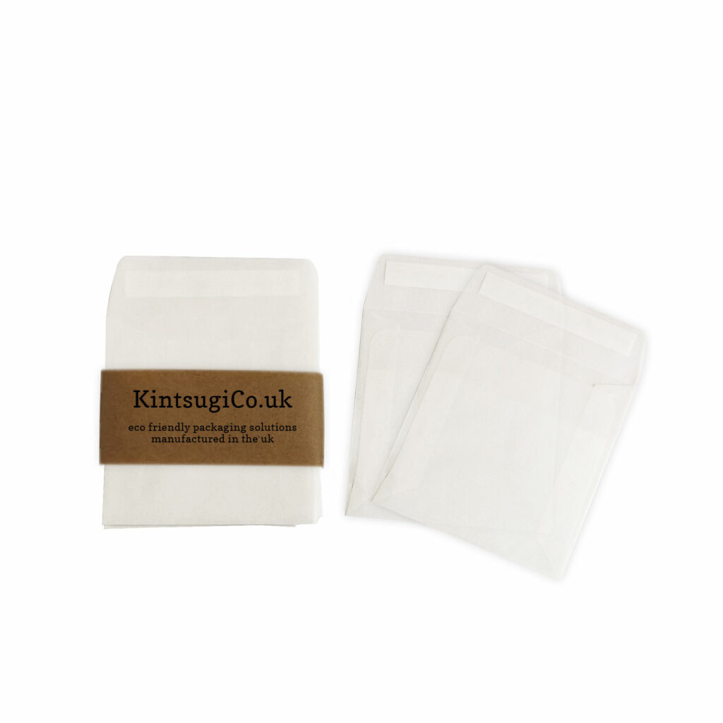Square Mini Glassine Bags 65mm x 65mm [2.5 x 2.5 inches] - KintsugiCo